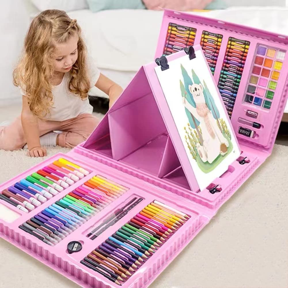 [3772] Drawing Kit for Kids Adults Art Set with Double Sided Trifold ...
