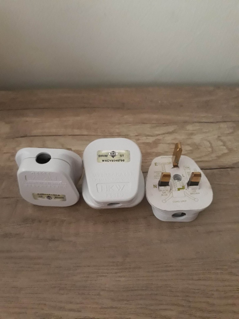 3 Pin Male Socket Plug, TV & Home Appliances, Electrical, Adaptors ...