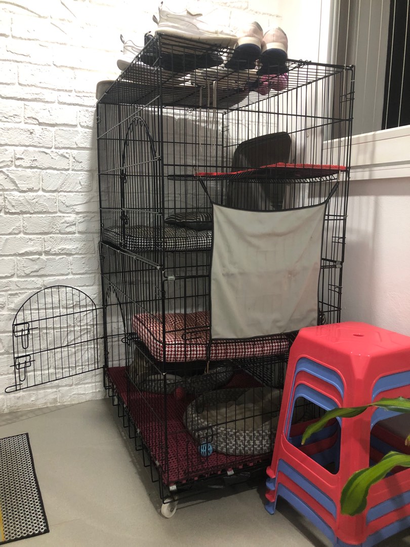 4 tier cat cage, Pet Supplies, Homes & Other Pet Accessories on Carousell