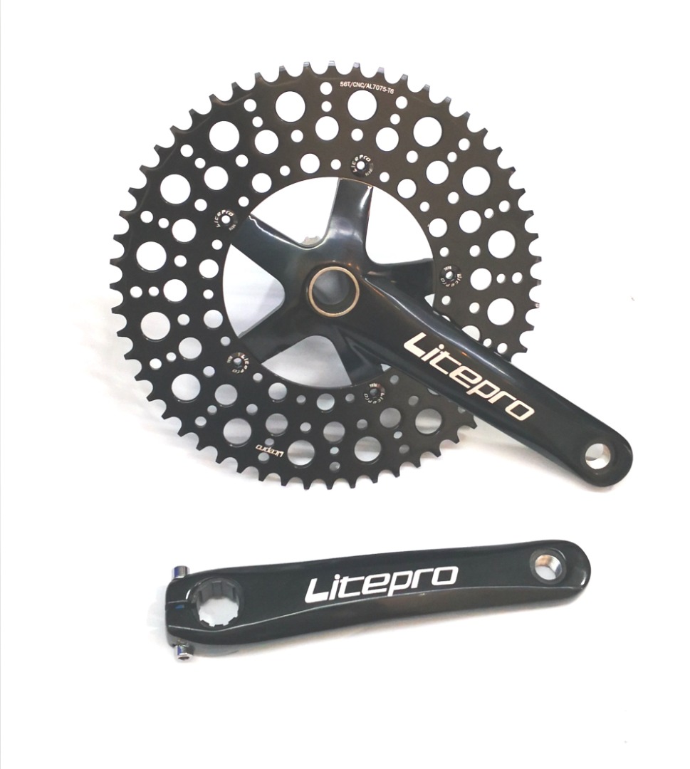 56T bubble Black chainring 130bcd 5 bolts universal for folding bike ...