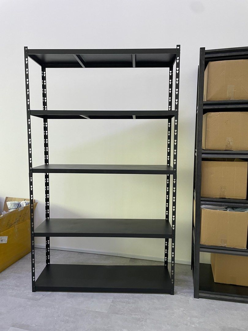 5 Tier Metal Rack Shelving unit in Black, Furniture & Home Living ...