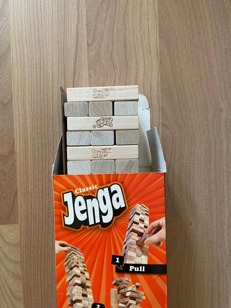 ♟️ Original Jenga board game, Hobbies & Toys, Toys & Games on Carousell