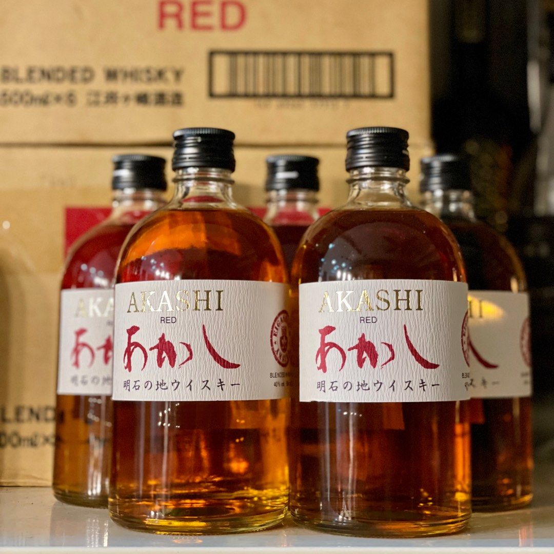 Akashi Japanese Whisky Red not Yamazaki or hibiki 500ml, Food & Drinks ...