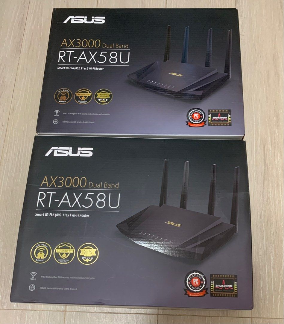 Asus router AX3000 / AX58U, Computers & Tech, Parts & Accessories ...