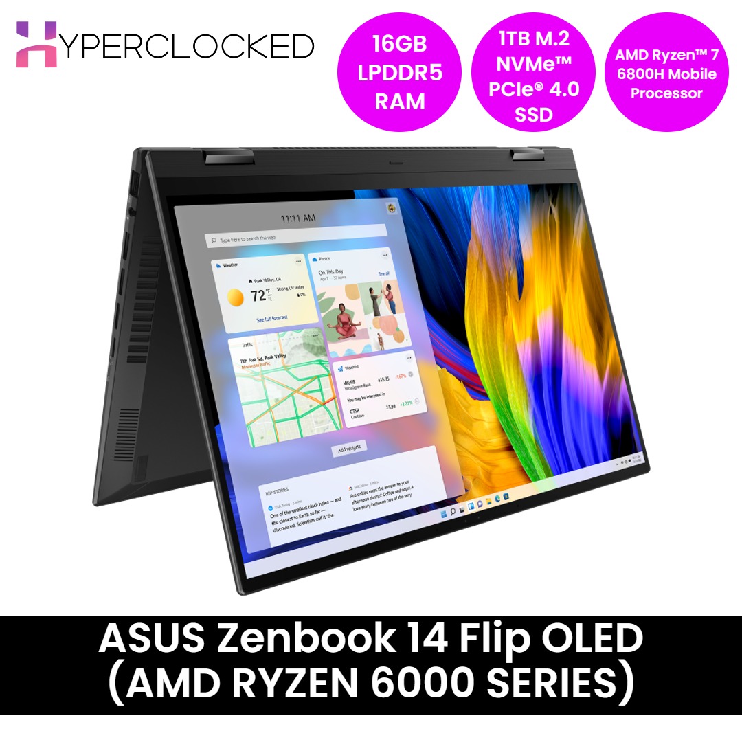 ASUS Zenbook 14 Flip OLED UN5401RA-KN072W AMD Ryzen 7 6800H 14" INCH ...