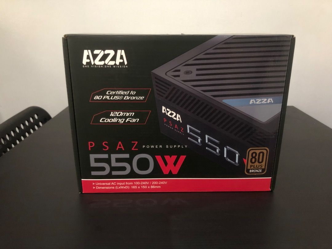 AZZA PSAZ 550 Watts 80+ Bronze PSU, Computers & Tech, Parts ...