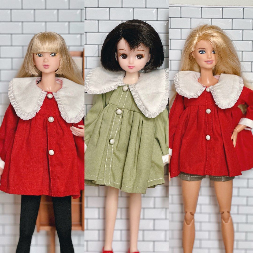 Barbie Doll / Momoko /Licca - Red and Green Dress, Hobbies & Toys, Toys ...