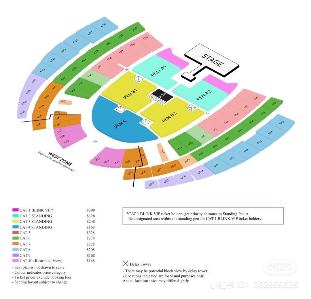 WTS cat 3 pen b2 Blackpink D1 concert, Tickets & Vouchers, Event ...