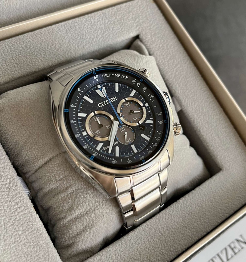 BNEW AUTHENTIC! Citizen Eco-Drive Watch CA4560-81L Chronograph Blue ...
