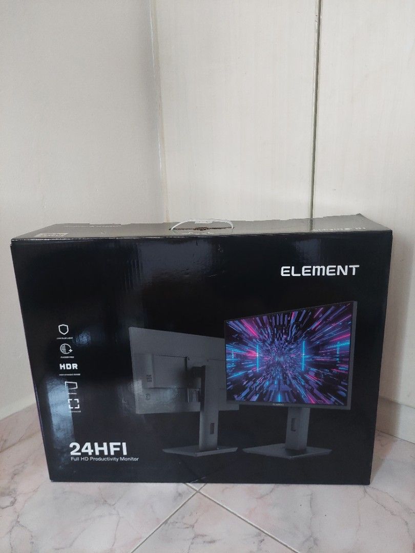 [BNIB] Element 24" inch Monitor 1080p 75hz 1ms IPS, Computers & Tech ...