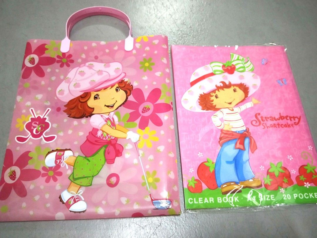 BNIW A4 Strawberry Shortcake Folder & Plastic Bag, Hobbies & Toys ...