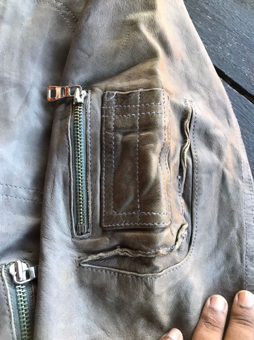 Bomba jacket Leather ( pit 20/L 24), Women's Fashion, Coats, Jackets ...