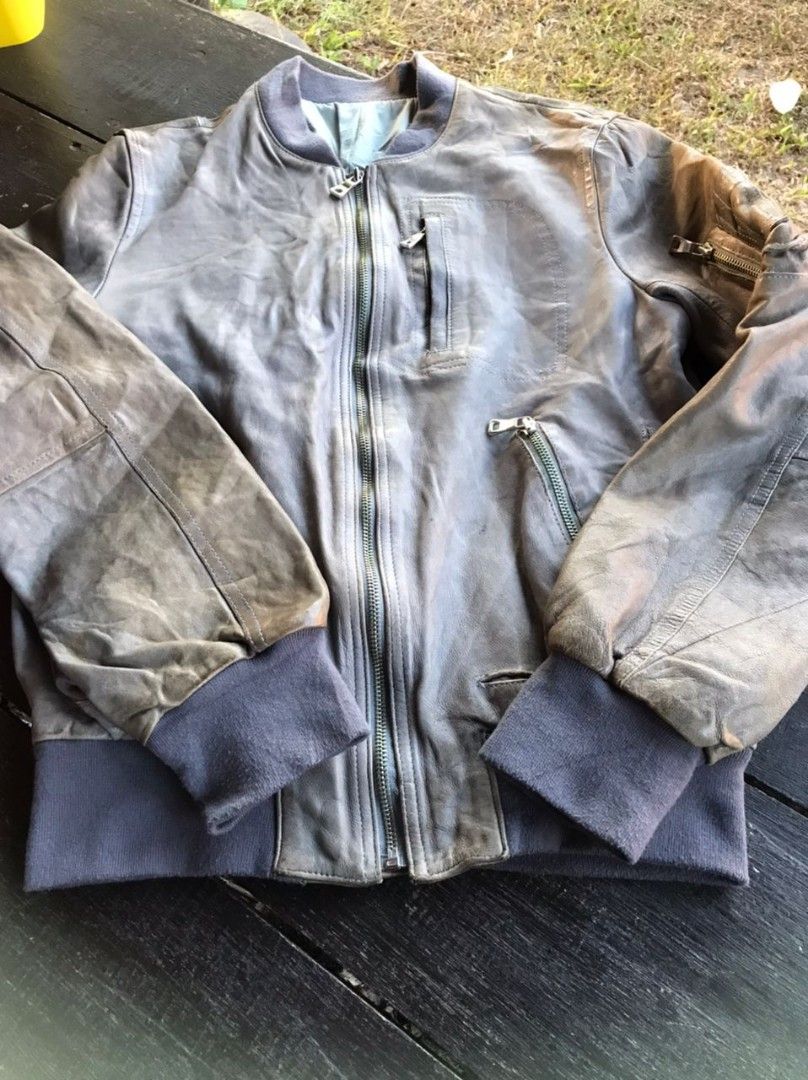 Bomba jacket Leather ( pit 20/L 24), Women's Fashion, Coats, Jackets ...