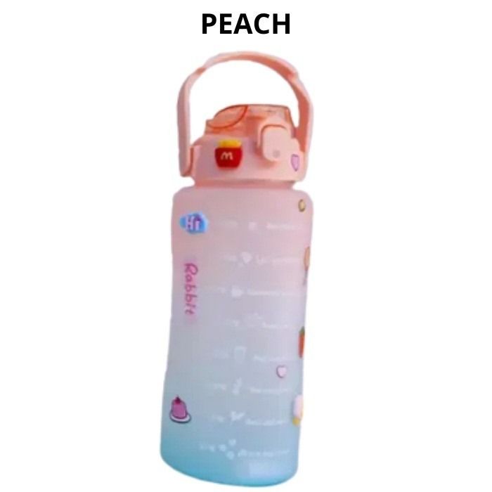 Botol Air Minum Motivasi 2 Liter Rainbow Botol Viral Penanda Waktu 2L ...