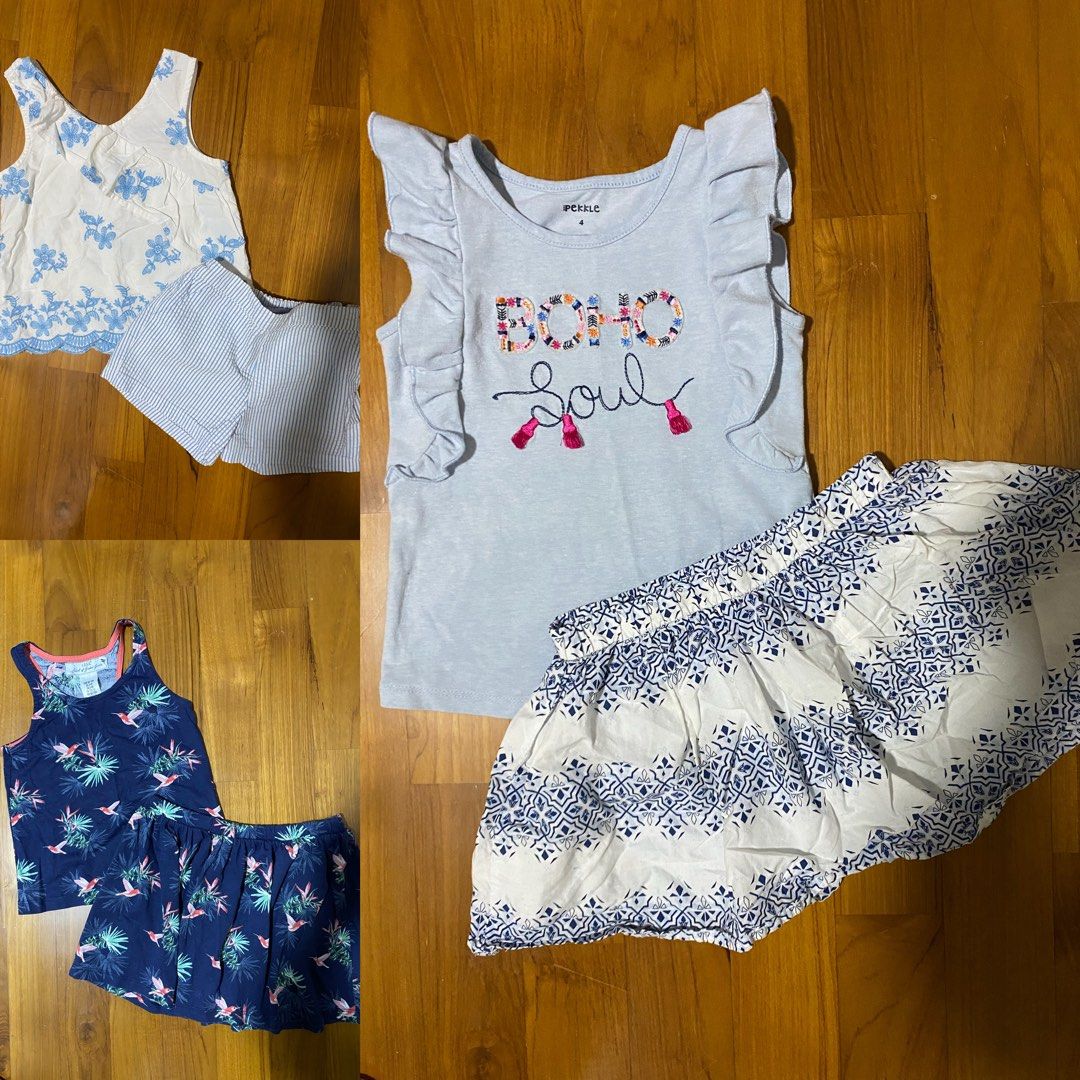 Bundle of girl top and bottom set (4-5yo), Babies & Kids, Babies & Kids ...