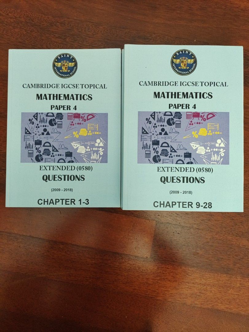 Past year paper, Cambridge IGCSE topical maths Paper 4 (2009-2018 ...