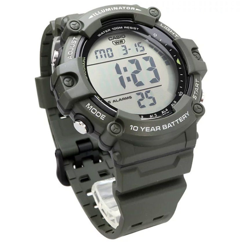 Casio Illuminator AE-1500WHX-3A Digital Quartz Watch AE1500WHX-3A Green AE1500 Brand New, Men's ...