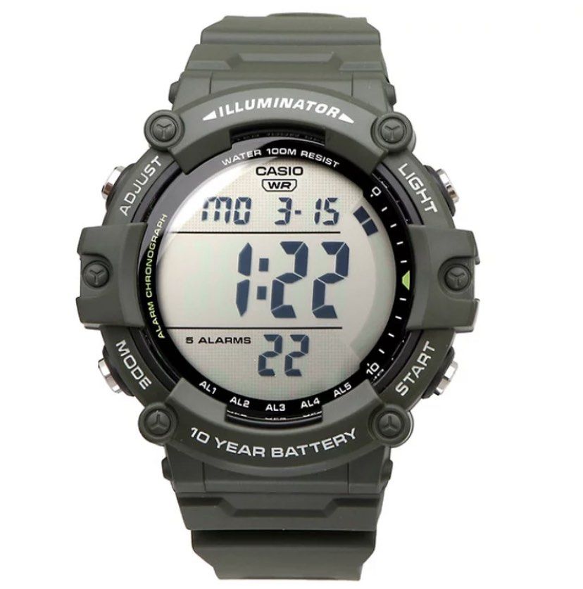 Casio Illuminator AE-1500WHX-3A Digital Quartz Watch AE1500WHX-3A Green AE1500 Brand New, Men's ...