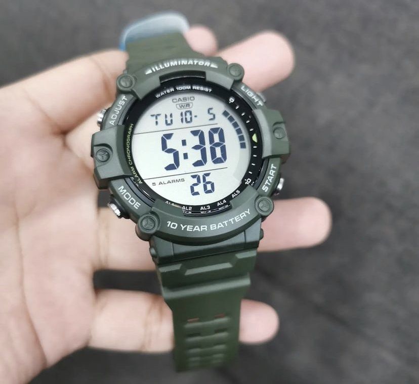 Casio Illuminator AE-1500WHX-3A Digital Quartz Watch AE1500WHX-3A Green AE1500 Brand New, Men's ...