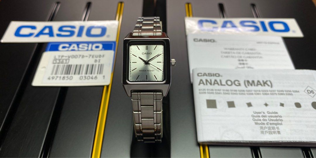 Casio LTP-V007D-7E Ladies Analog Quartz Watch LTPV007D-7E Steel LTPV007 Brand New, Women's ...