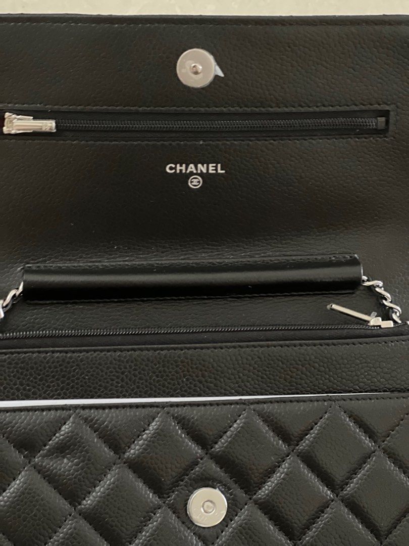 Chanel Caviar WOC Silver, Luxury, Bags & Wallets on Carousell