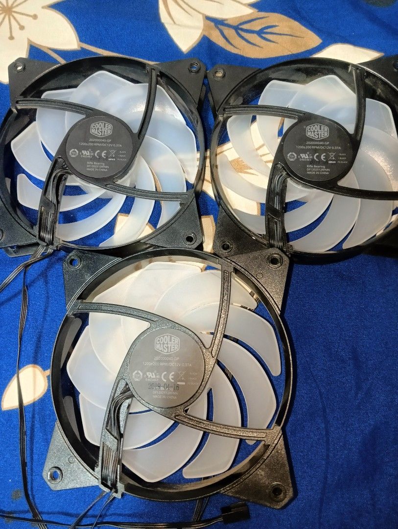 Cooler Master Fans with Controller and Adapter, Computers & Tech, Parts ...
