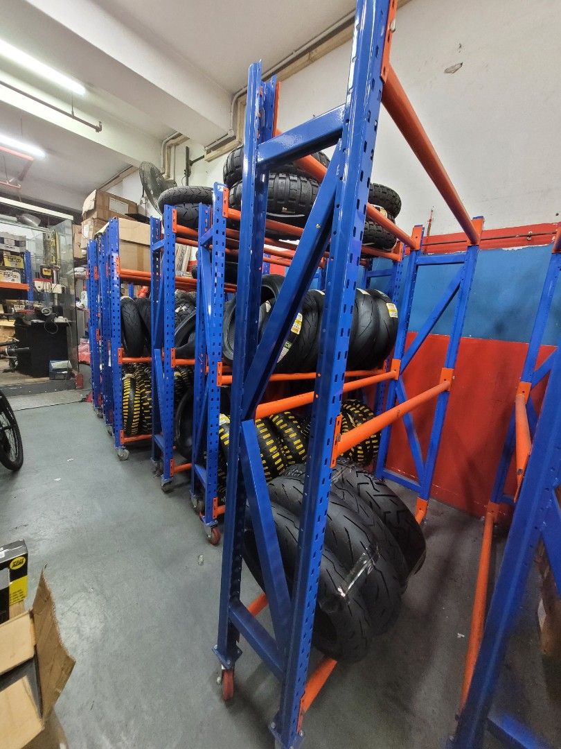 Custom.light duty motorcycle tyre rack, Car Accessories, Car Workshops ...