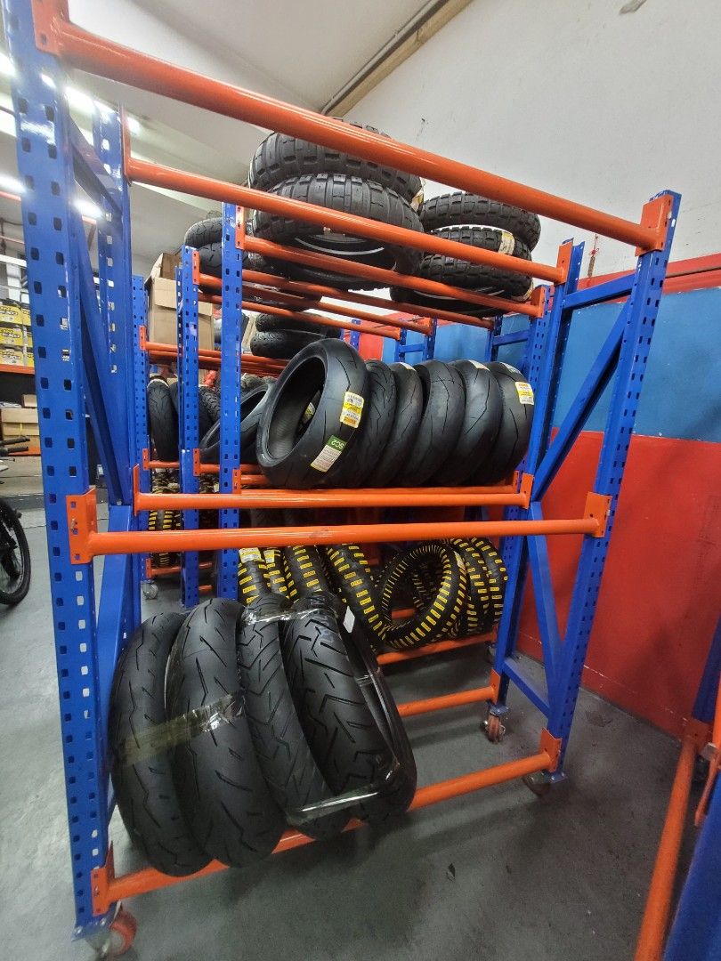 Custom.light duty motorcycle tyre rack, Car Accessories, Car Workshops ...