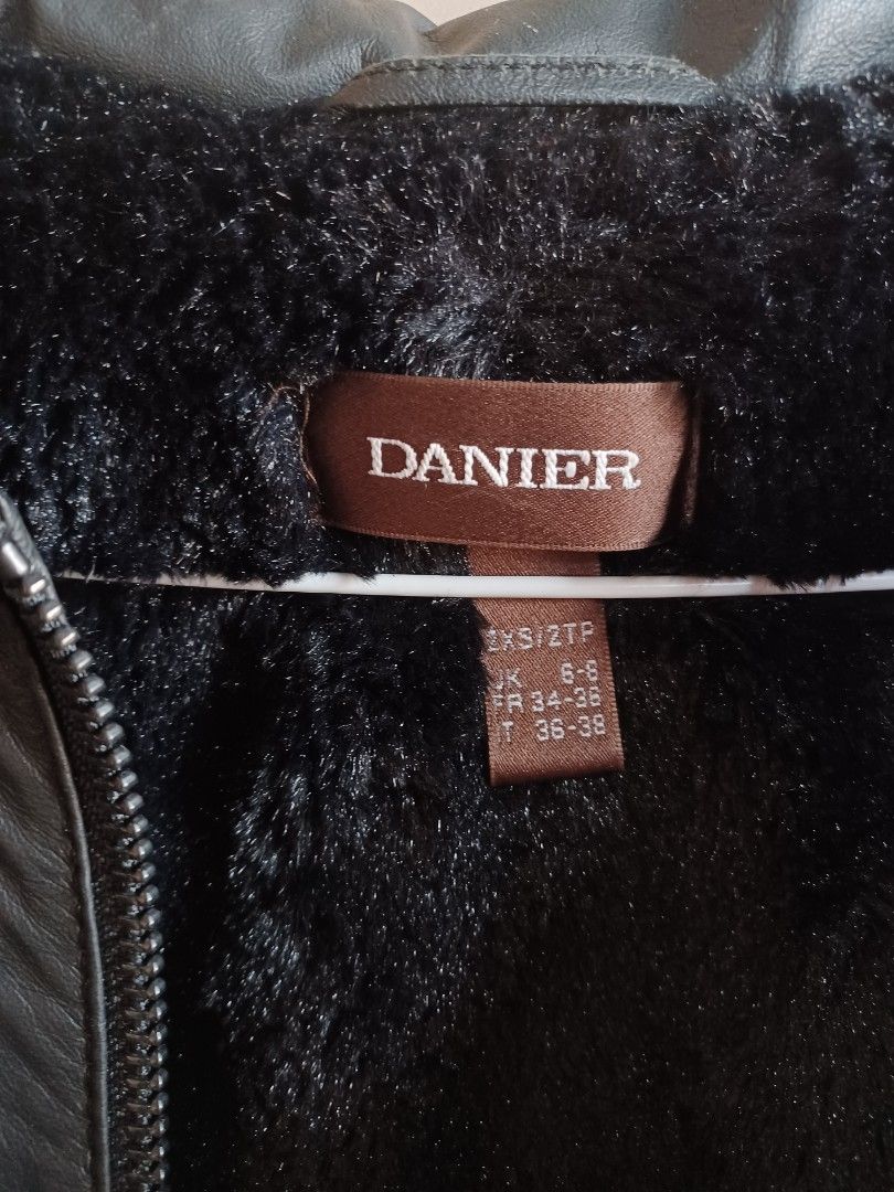 Danier Long Genuine Black Leather Coat on Carousell