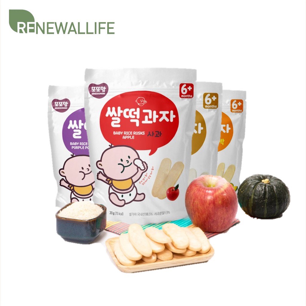 Ddoddomam Baby Rice Rusks x 2 packs Made of Organic Rice, Food & Drinks ...