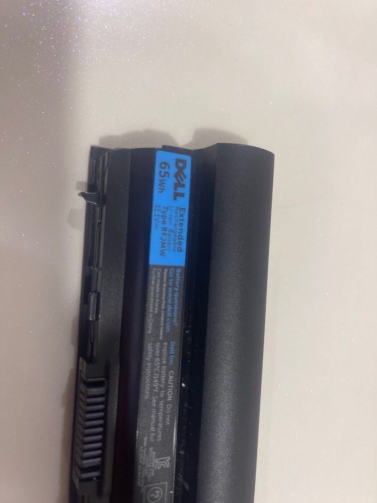 Dell extended rechargeable Li-ion Batter type RFJMW, Computers & Tech ...