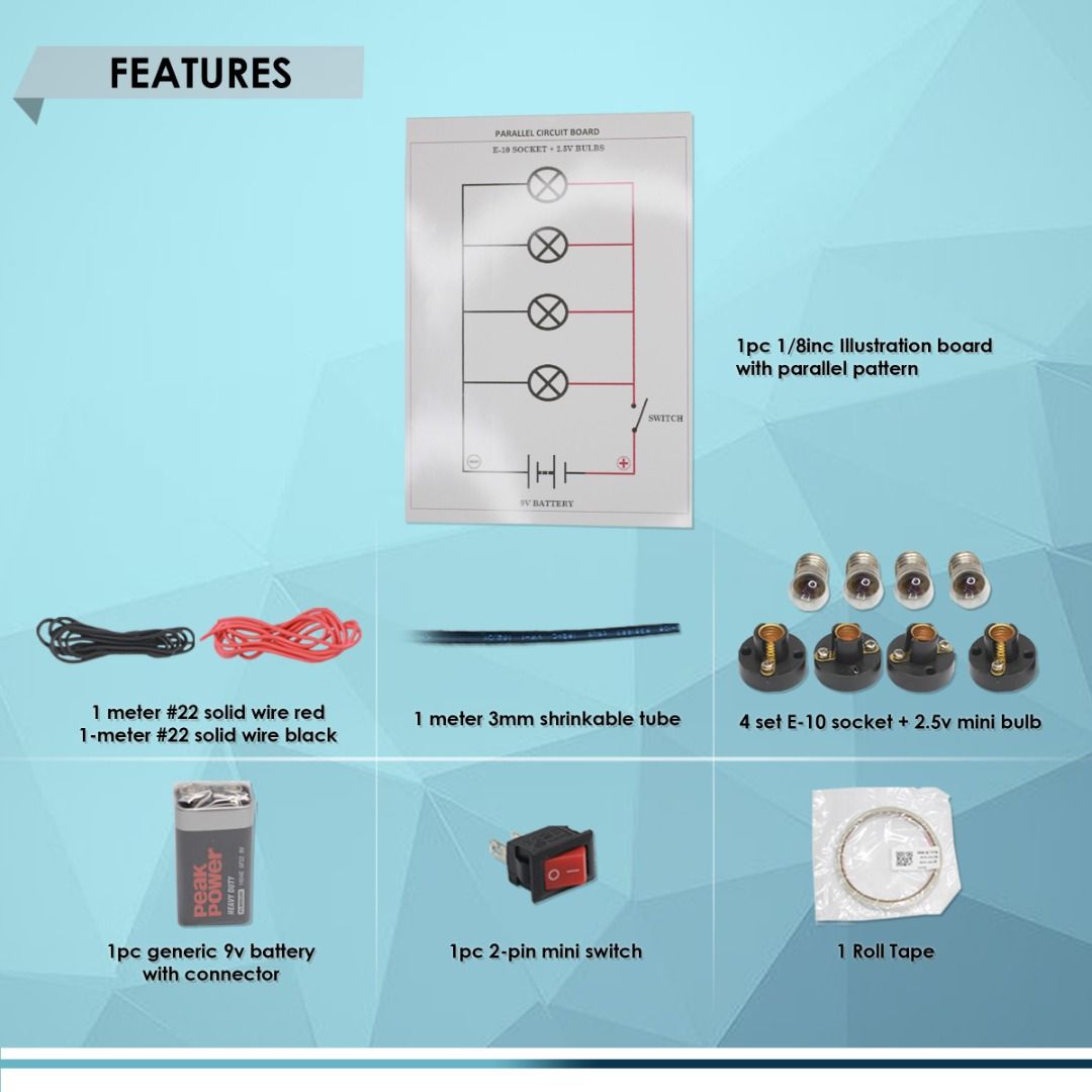DIY PARALLEL CIRCUIT BOARD FOR EXPERIMENT SCIENCE EDUCATIONAL PROJECT ...