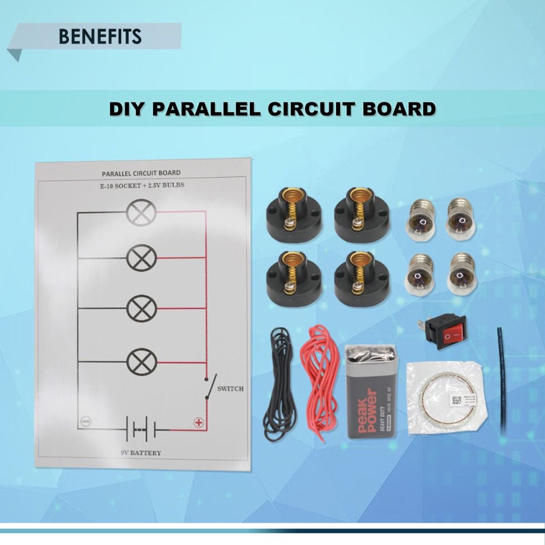DIY PARALLEL CIRCUIT BOARD FOR EXPERIMENT SCIENCE EDUCATIONAL PROJECT ...