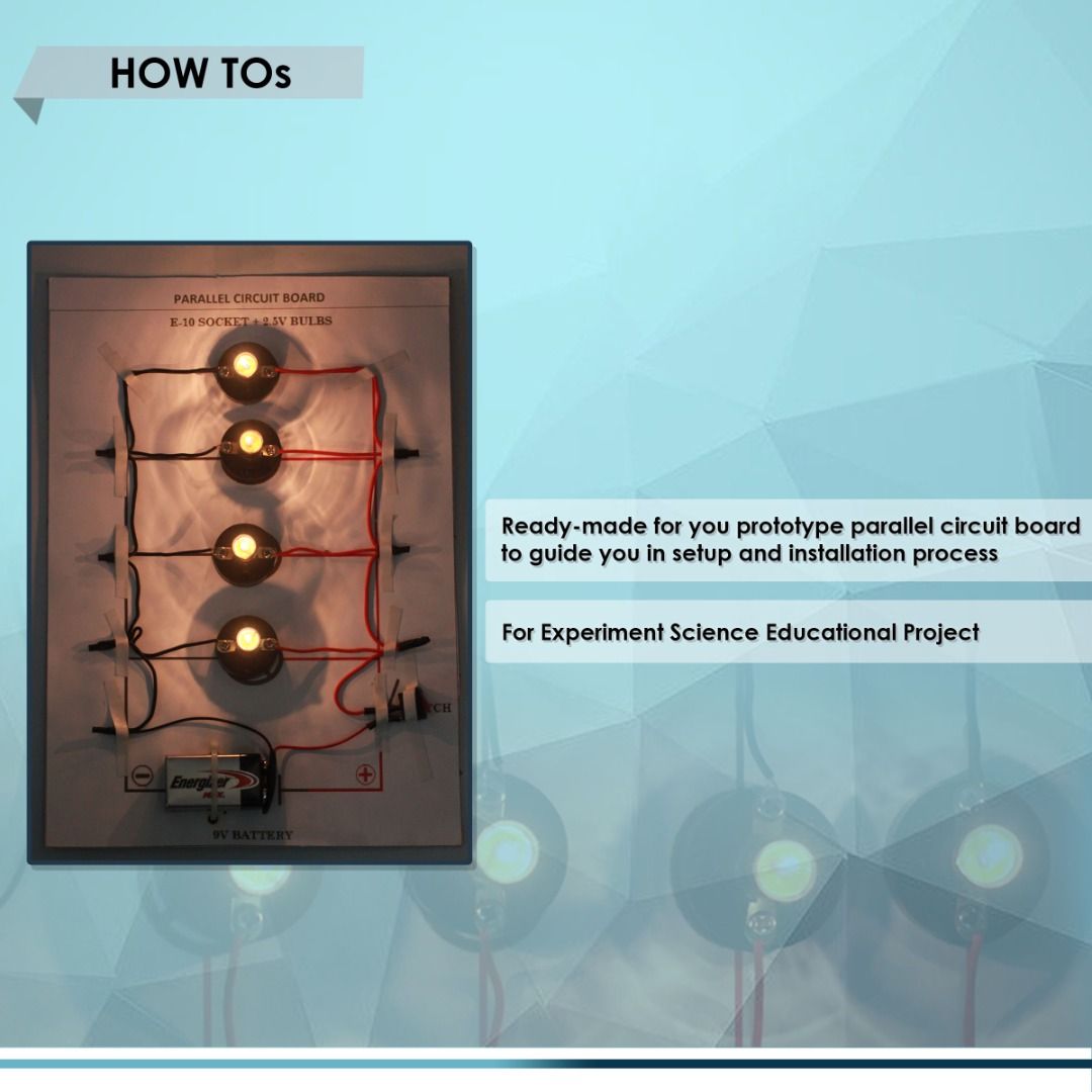 DIY PARALLEL CIRCUIT BOARD FOR EXPERIMENT SCIENCE EDUCATIONAL PROJECT ...