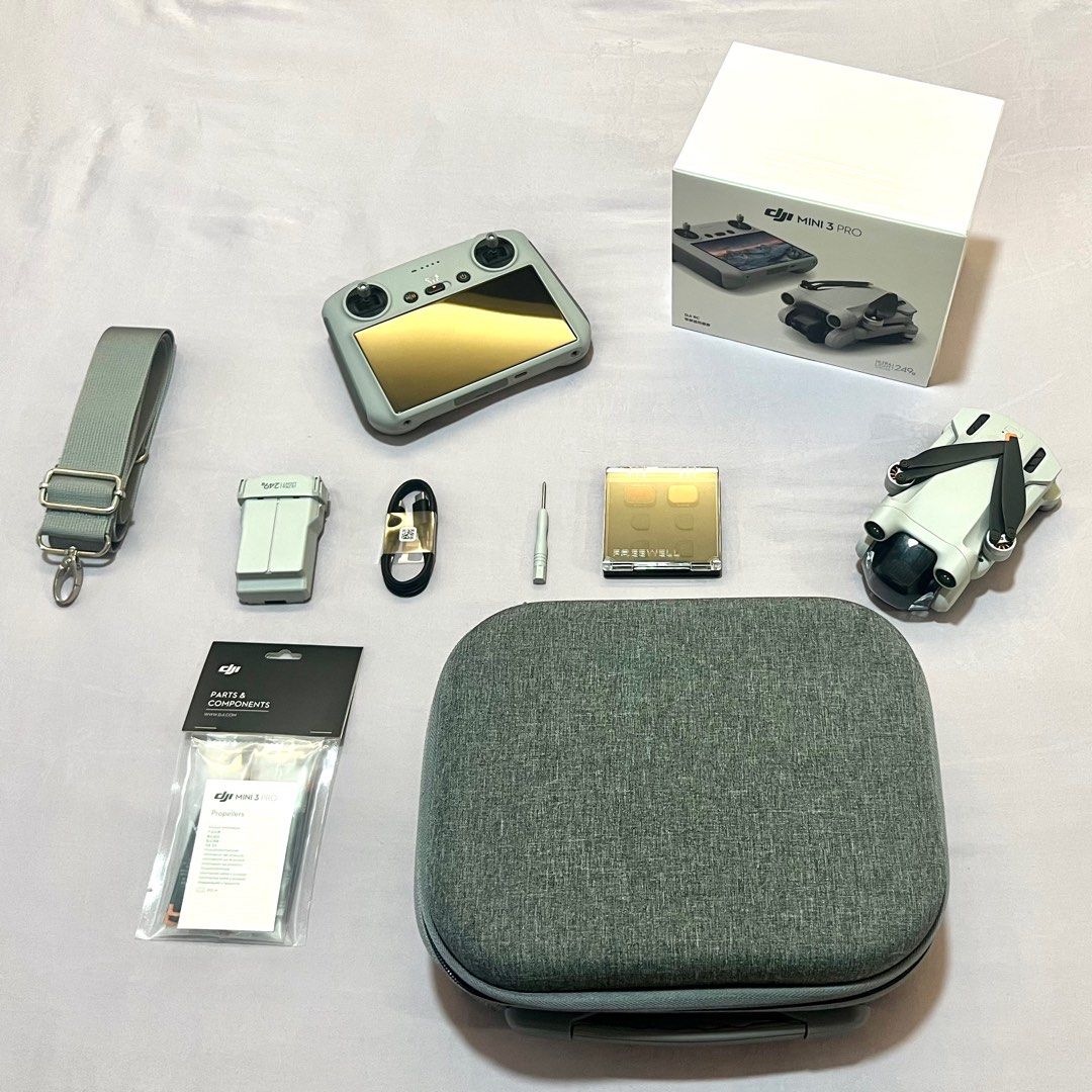 DJI Mini 3 Pro + RC Controller 249g with Freewell ND Filter and storage ...