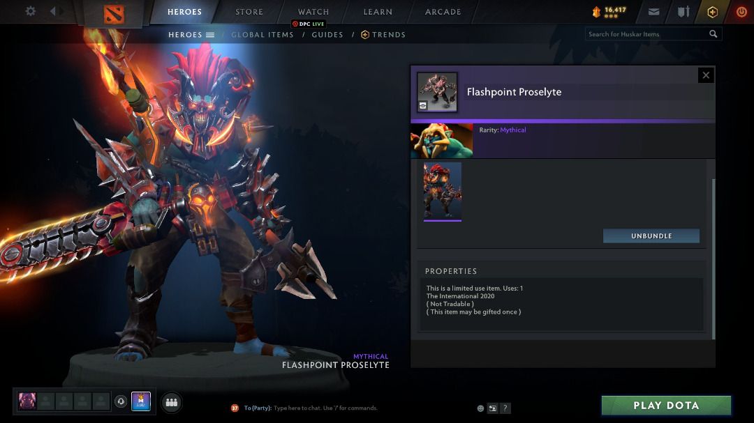 DOTA 2 The International 10 Collector's Cache - Flashpoint Proselyte ...