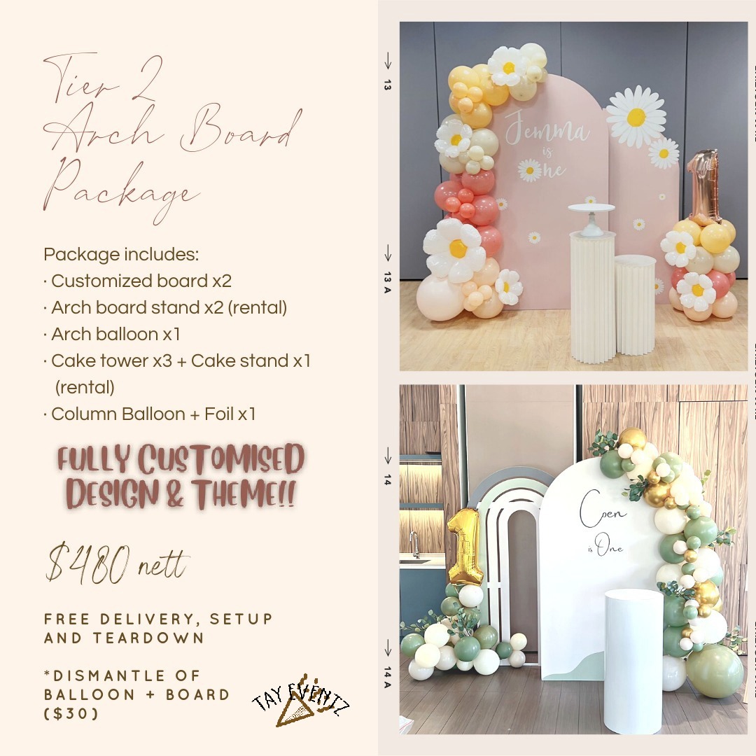 Double Arch Board Themed Package - Fully Customised Design & Theme ...