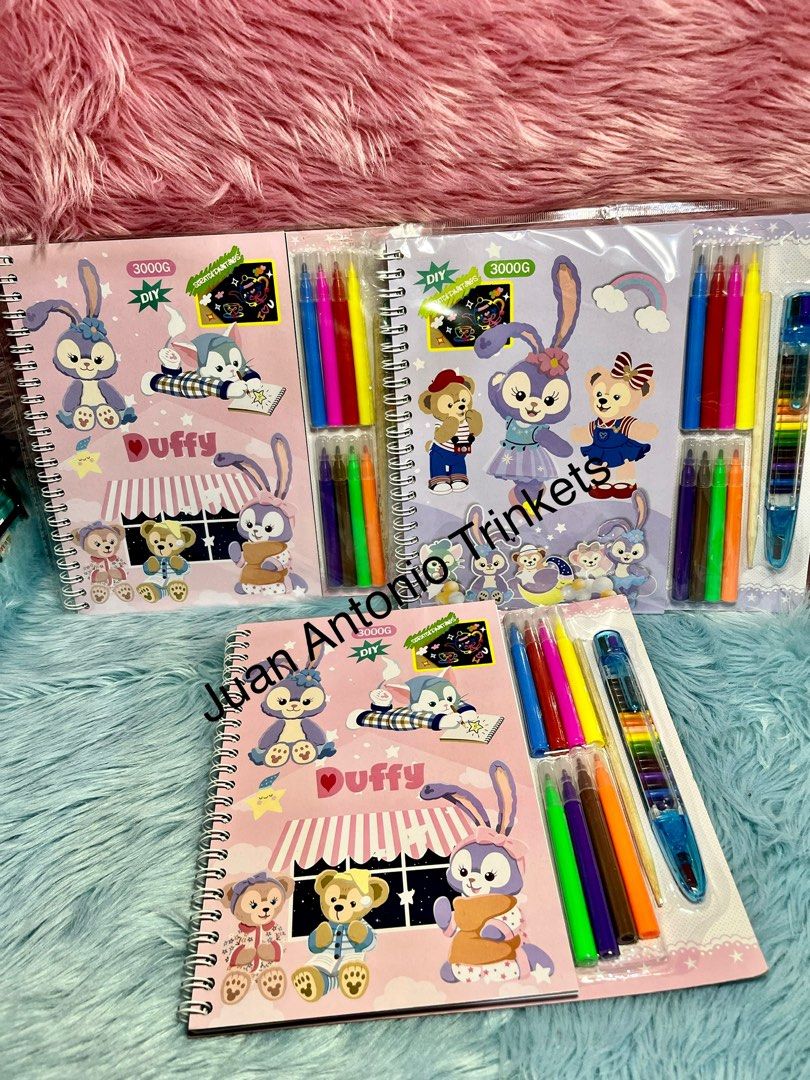 Duffy & Friends DIY Coloring, Drawing & Scratching set, Hobbies & Toys ...