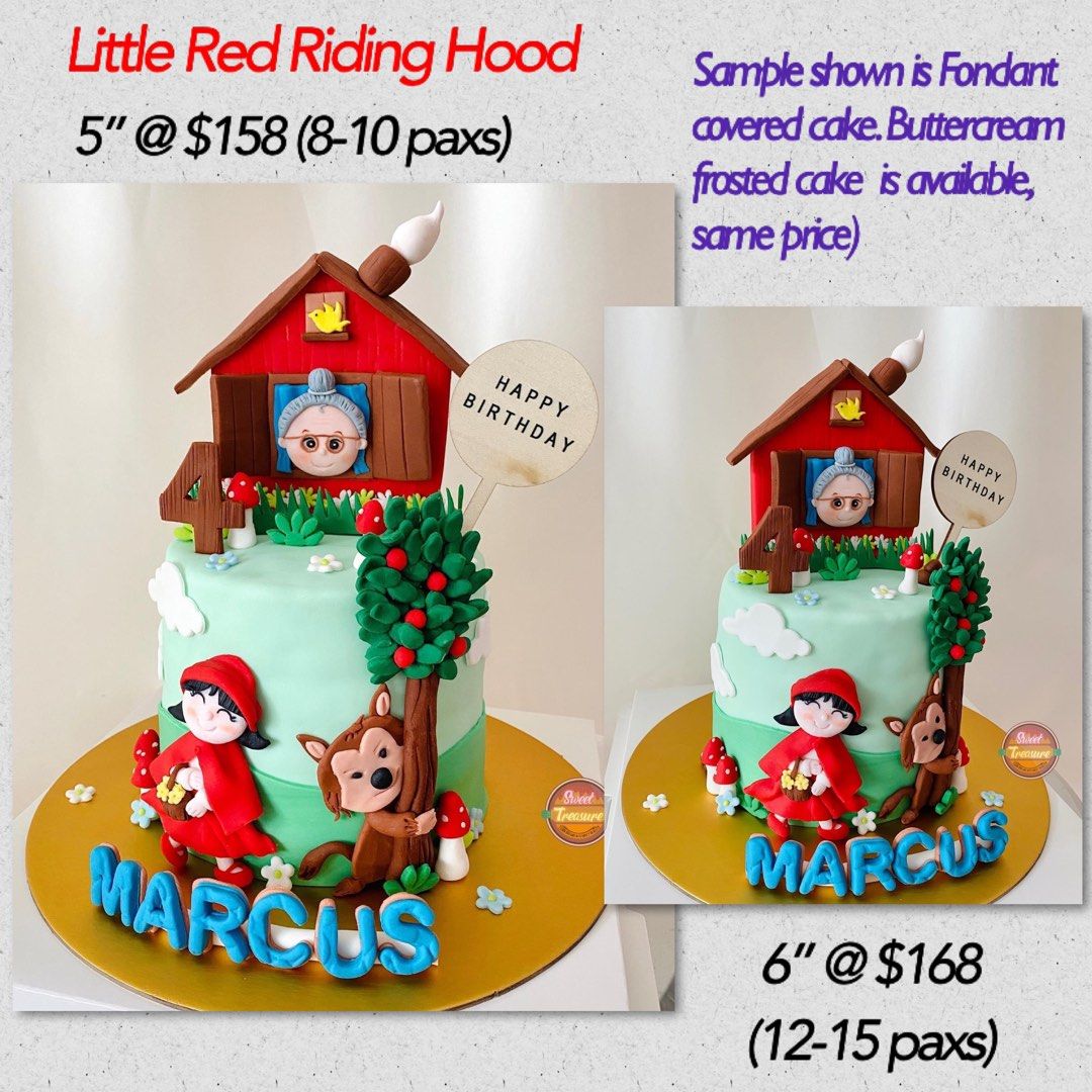 Fairy tales cake - Little Red Riding hood / Three Little pigs & the bad ...