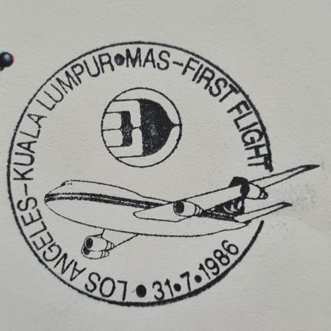 First Flight Covers 1986 Malaysia First flight covers MAS Kuala Lumpur ...