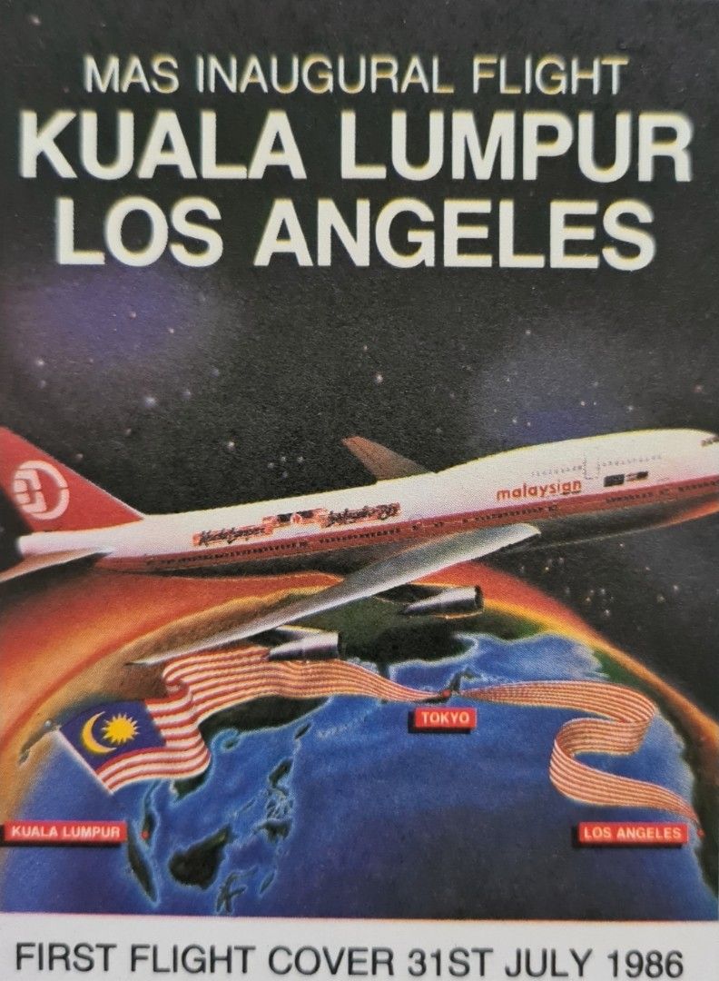 First Flight Covers 1986 Malaysia First flight covers MAS Kuala Lumpur ...