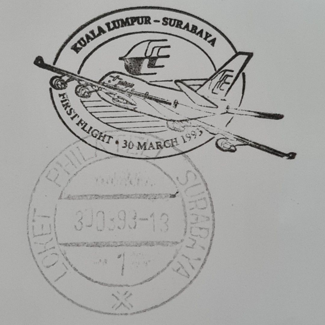 First Flight Covers 1990's Malaysia First flight covers MAS KL ...