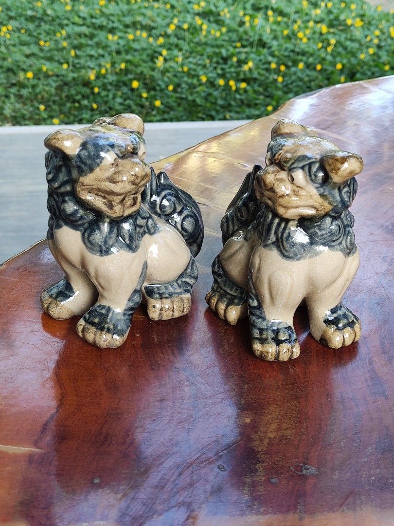 Foo Dog Pair, Hobbies & Toys, Memorabilia & Collectibles, Vintage ...