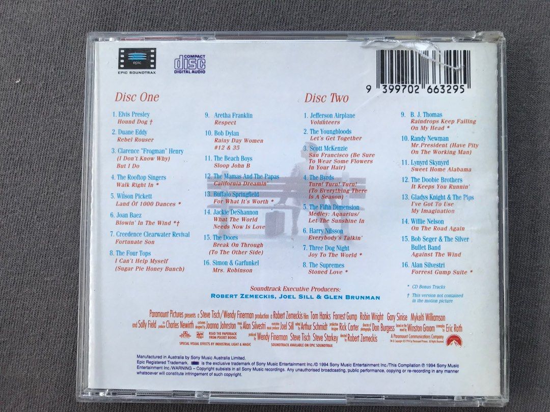 Forrest Gump - The Soundtrack ( 2CD ), Hobbies & Toys, Music & Media, CDs & DVDs on Carousell