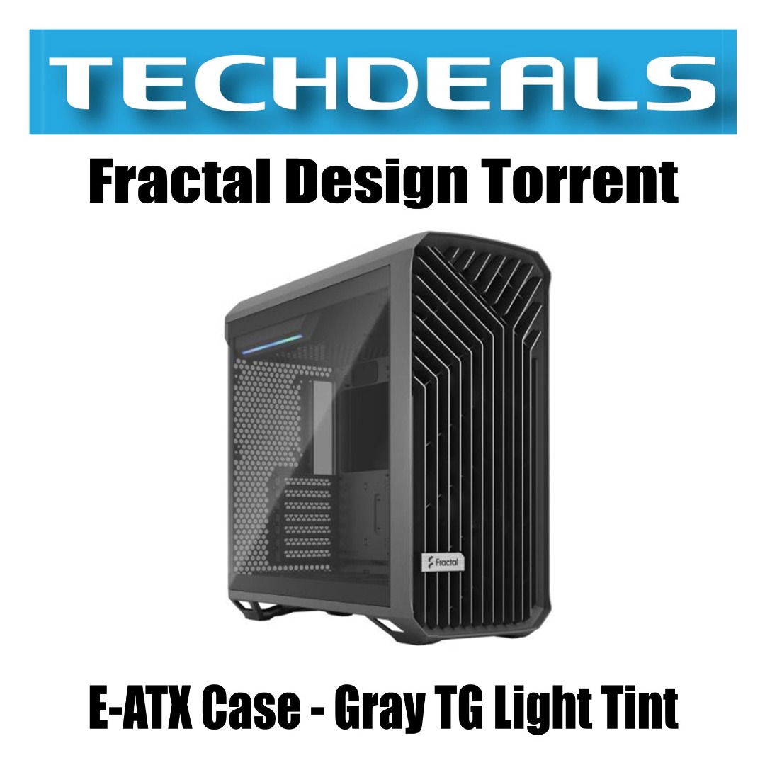 Fractal Design Torrent E-ATX Case - Gray TG Light Tint, Computers ...