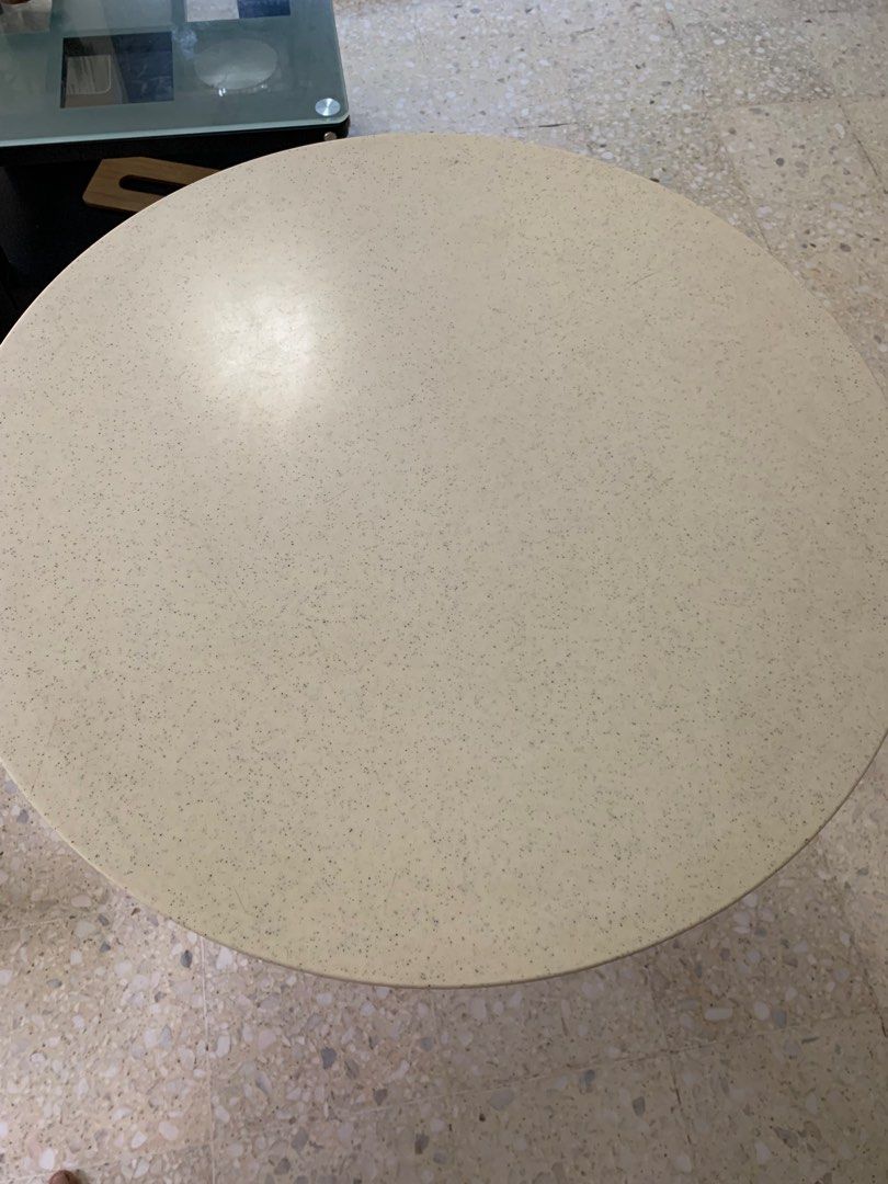 Free.. Small table with marble top, Furniture & Home Living, Furniture ...