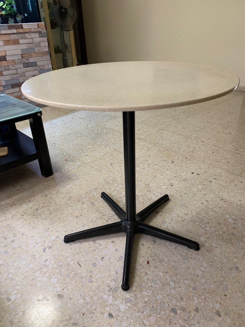 Free.. Small table with marble top, Furniture & Home Living, Furniture ...