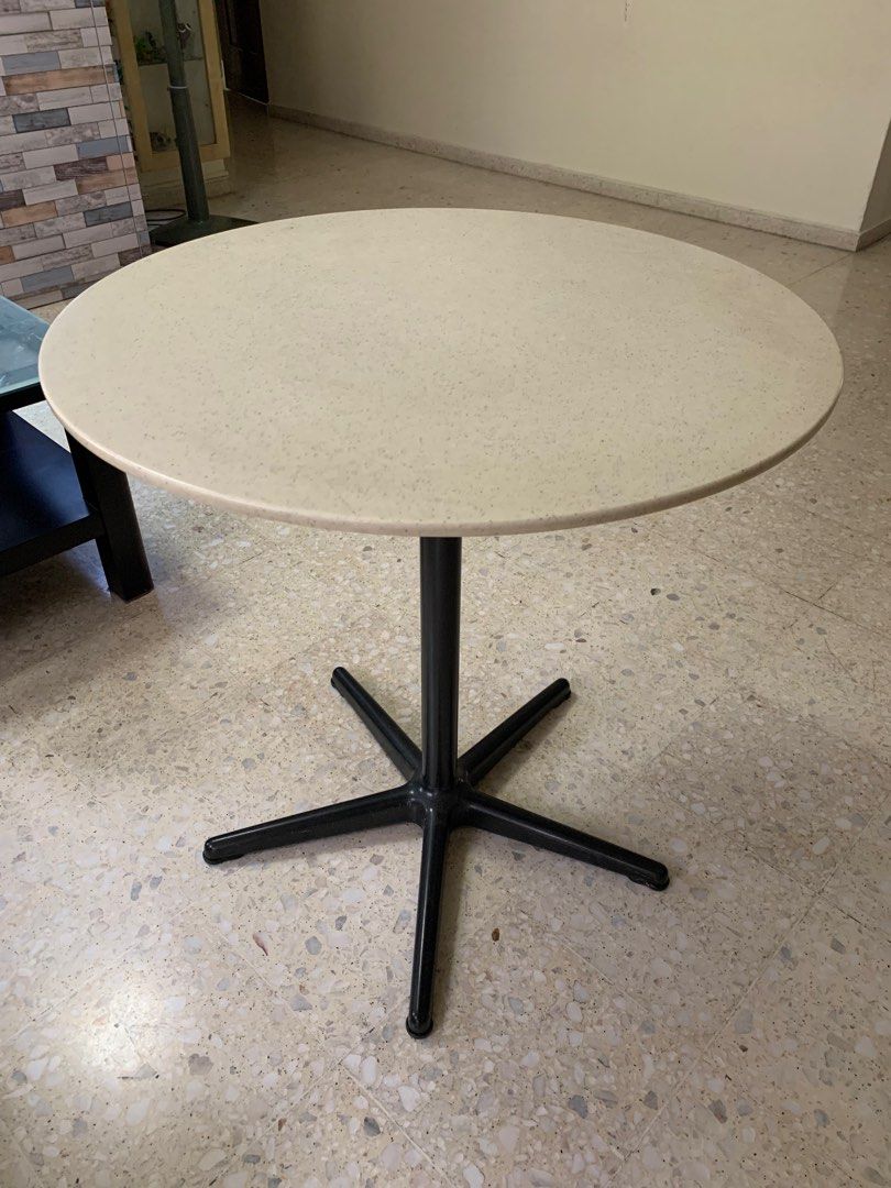 Free.. Small table with marble top, Furniture & Home Living, Furniture ...