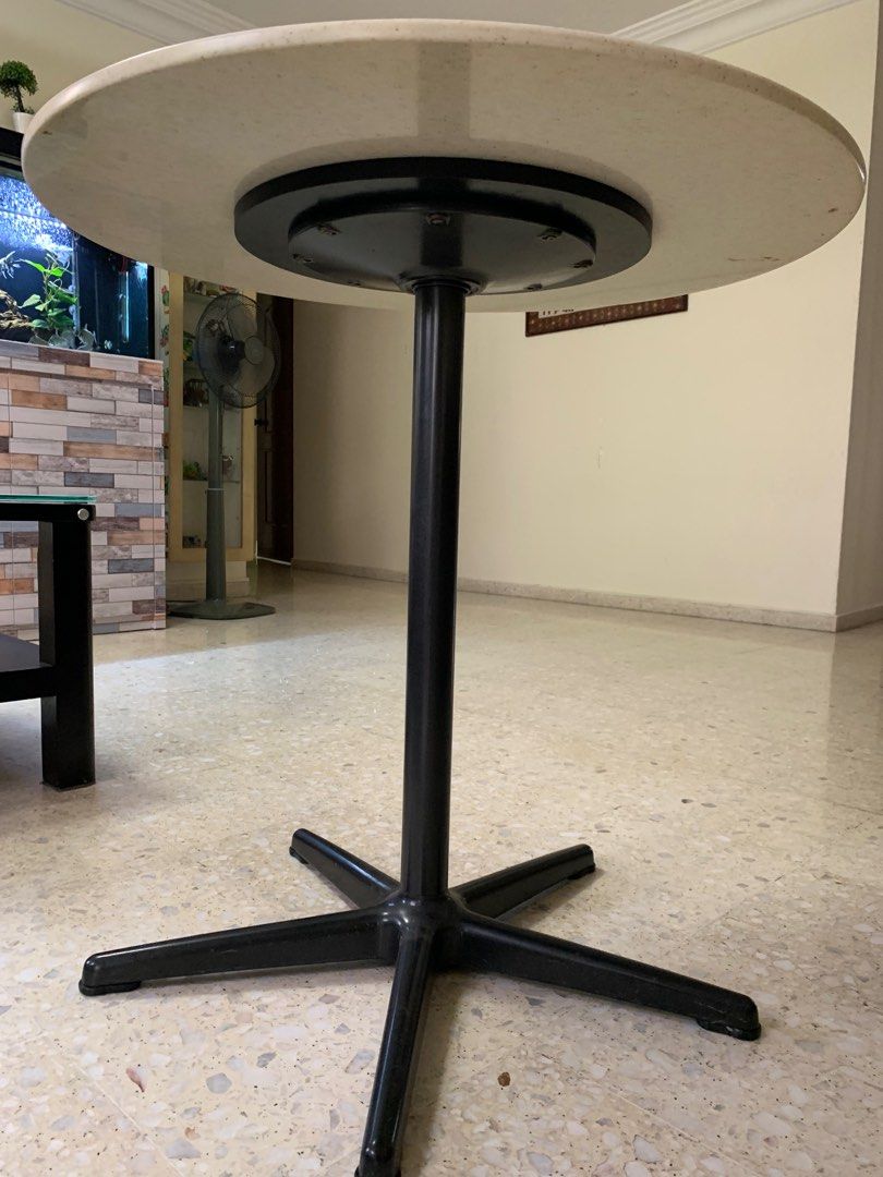 Free.. Small table with marble top, Furniture & Home Living, Furniture ...