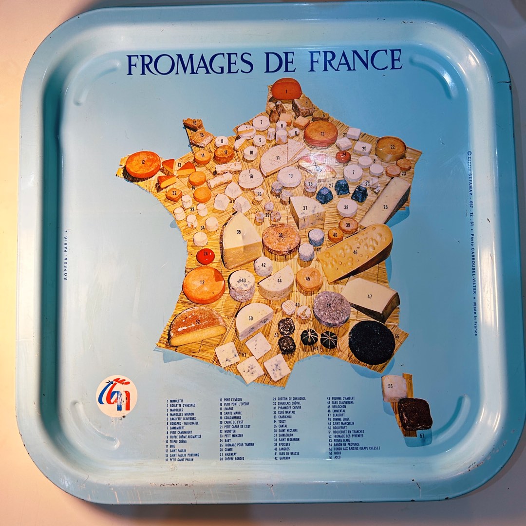 Fromages de france metal tray on Carousell